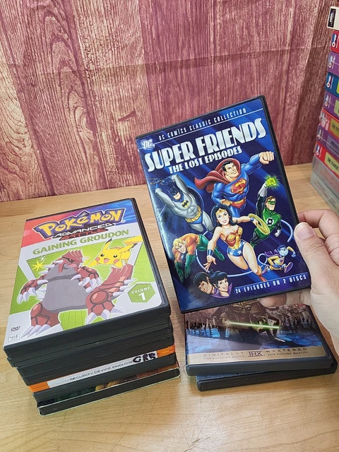 10 ANIMATED CARTOON DVD Lot Scooby-Doo Pokemon Spiderman Ninja Turtles ...