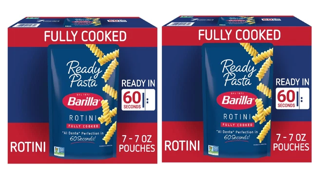 2 PACKBARILLA READY Pasta Rotini 7 oz 7-Pack Fully Cooked Microwave ...