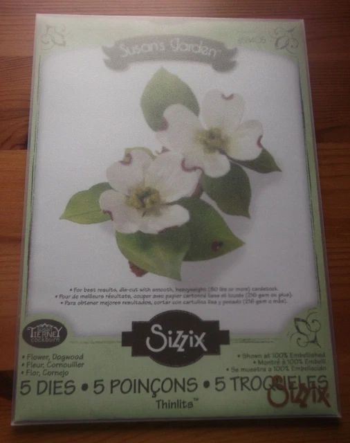 SIZZIX THINLITS DIE Susan's Garden Dogwood Flower Susan Tierney Cockburn 658405 £6.50 - PicClick UK