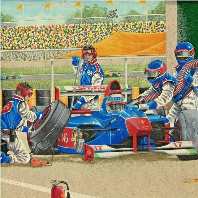 FORMULA 1 RACING Pit Crew Wallpaper Border - 30 feet length - "FREE ...