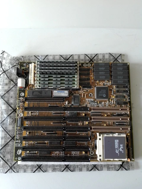 VINTAGE RARE 1993 Intel I486Dx Desktop Motherboard + Ram Installed $449 ...