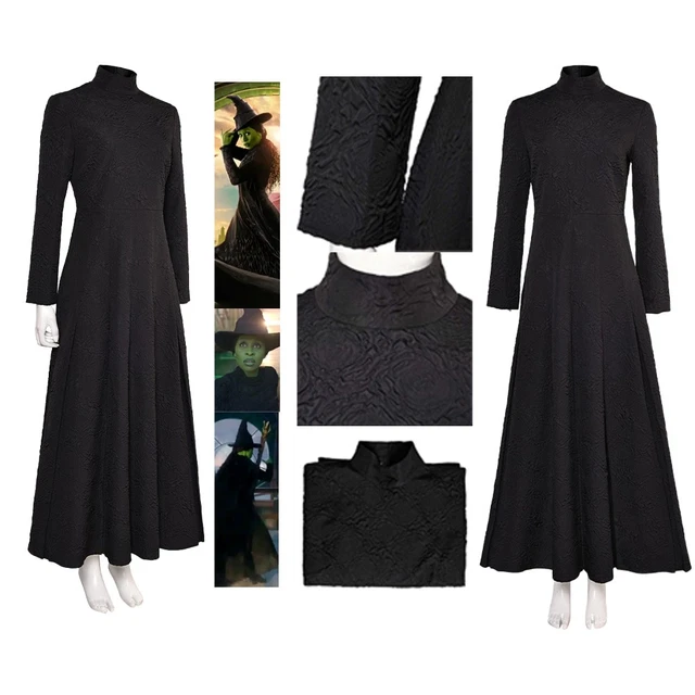 2024 WICKED WITCH Elphaba Cosplay Fancy Dress Costume Black Skirt ...