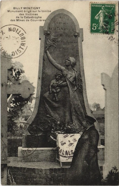 CPA BILLY-MONTIGNY-MONUMENT ÉRIGÉ sur la tombe des Victimes (46157) EUR ...