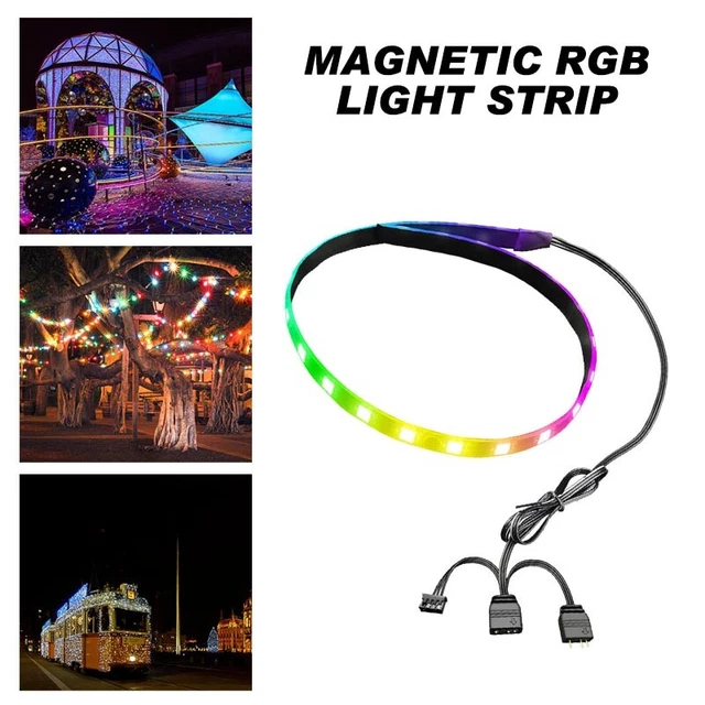 MAGNETIC RGB LIGHT Strip for PC Case ARGB LED Strip Lights with 5V 3 ...