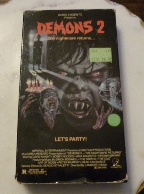 DEMONS 2 (1988) VHS Horror Movie Lamberto Bava Dario Argento Vintage ...