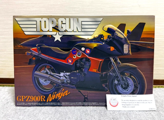 AOSHIMA 1/12 TOP Gun GPZ900R Ninja Movie Mecha No.7 Rare Model Kit NIB ...