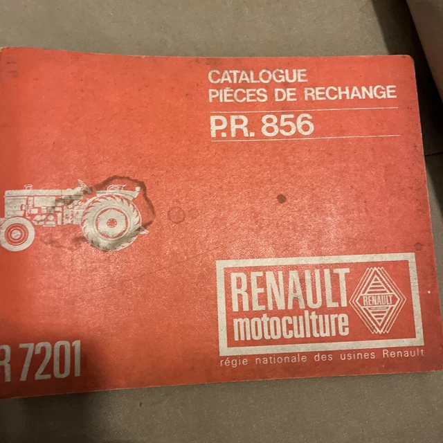 RENAULT MOTOCULTURE CATALOGUE pieces Rechanges Detachees PR 856 Parts List EUR 29,90 - PicClick FR