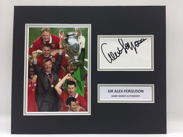RARE SIR ALEX Ferguson Manchester United Signed Photo Display + COA ...