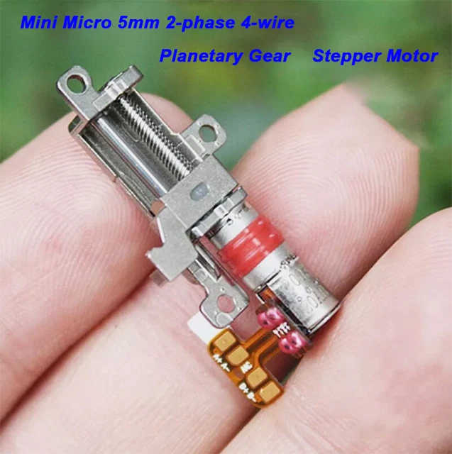 MINI MICRO 5MM 2-phase 4-wire Planetary Gear Stepper Motor Linear Screw ...