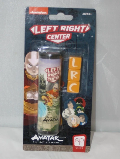 NICKELODEON AVATAR THE Last Airbender Left Right Center Dice Game NIB £ ...