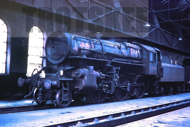 35MM SLIDE BR British Railways Steam Loco 43140 Class 4F-A Normanton ...