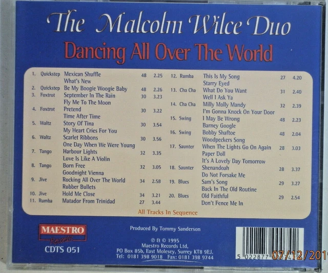 MALCOLM WILCE DUO - Dancing All Over The World Sequence Dance CD $9.23 ...
