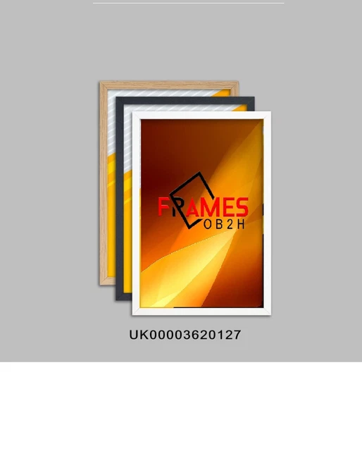 Modern Mat Thin Black Photo Frame White Oak A2 A3 A4 A5 A6 Picture