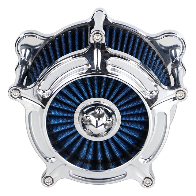 AIR CLEANER BLUE Intake Filter For Harley Heritage Classic Low Rider ...