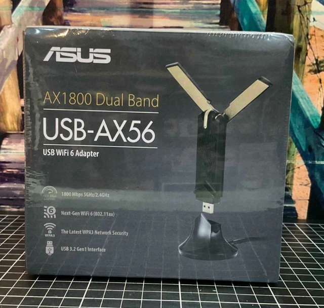 ASUS USB-AX56 DUAL Band AX1800 USB Wi-Fi 6 Adapter EUR 87,10 - PicClick FR