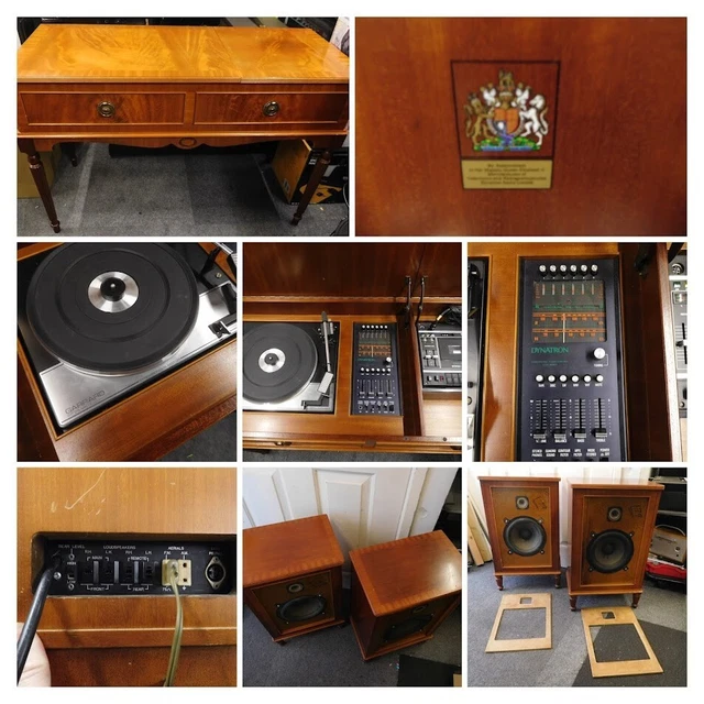 DYNATRON VINTAGE RADIOGRAM GARRARD Turntable CR102 Cassette Amplifier ...