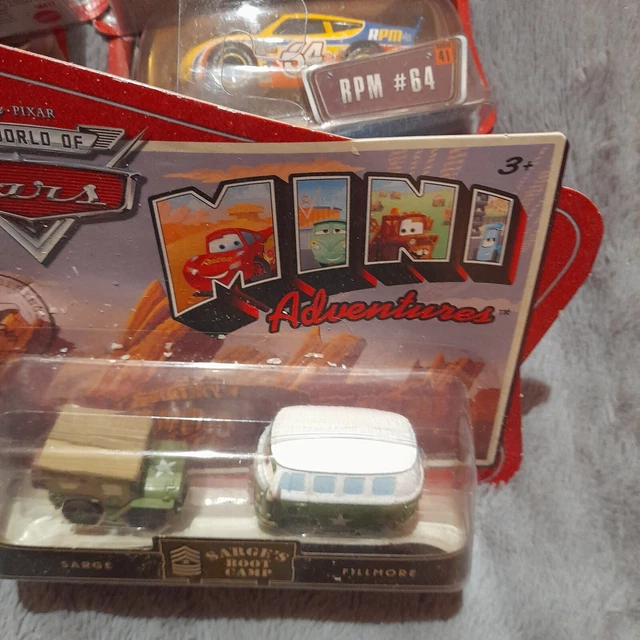 DISNEY PIXAR CARS Mini Adventures Filmore Sarge Boot Camp New Carded £ ...