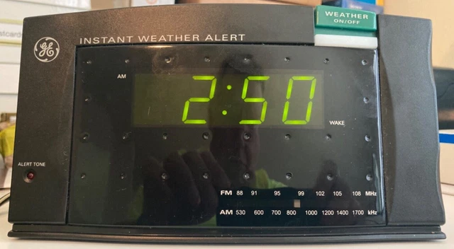 RETRO GE INSTANT Weather Alert AM FM Clock Radio: Model # 7-4845 ...