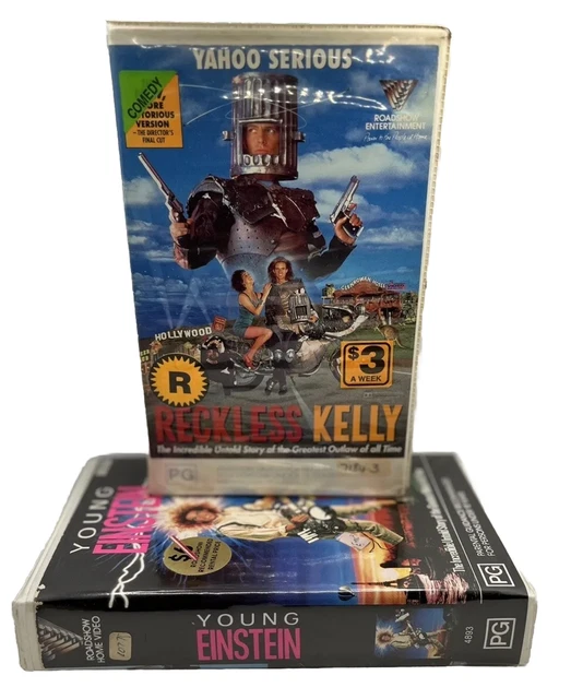 RECKLESS KELLY & Young Einstein VHS Double Yahoo Serious Ex-Rental Clamshell $29.95 - PicClick AU