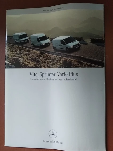 CATALOGUE / BROCHURE MERCEDES SPRINTER VITO VARIO + 07 2001 30 pages 🇲🇫 ...