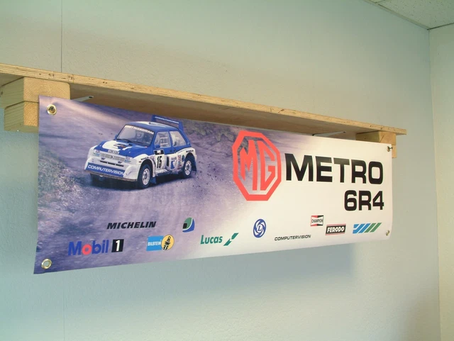 MG METRO 6R4 Banner Group B Rally Workshop Garage Motorsport Wall ...