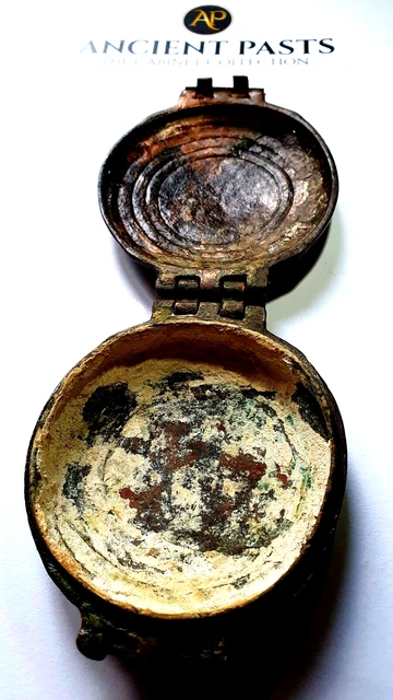 VERY RARE ANTIQUE Post Medieval Bronze Cosmetic Mirrored Case ...