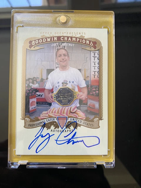 JOEY CHESTNUT AUTOGRAFO Auto Goodwin Champions 2012 Hot Dog che mangia ...
