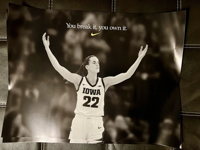 🐐 ORIGINAL CAITLIN Clark Record Breaking Poster "You Break it, You Own ...