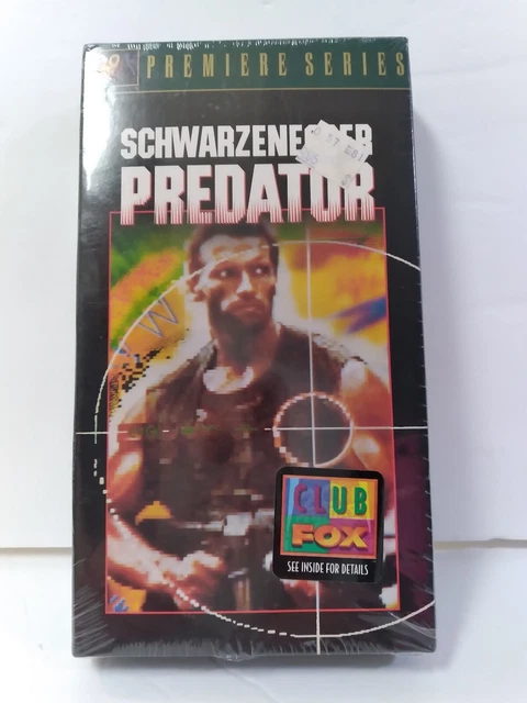 PREDATOR VHS - Arnold Schwarzenegger Factory Sealed Watermark CLUB FOX ...