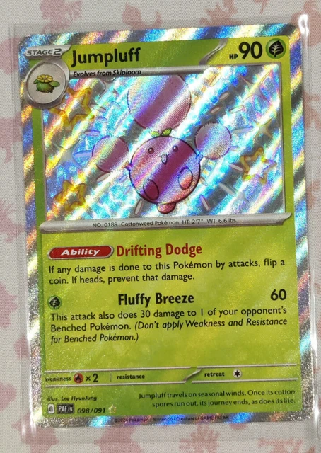 JUMPLUFF 098/091 SHINY - 2024 Pokémon Scarlet & Violet Paldean Fates ...