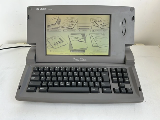 SHARP FW-750 Font Writer Electronic Word Processor, Built In Printer £ ...