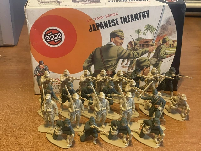 VINTAGE 1970S, AIRFIX TARGET BOX, WW2 JAPANESE INFANTRY, 1/32 SCALE TOY ...