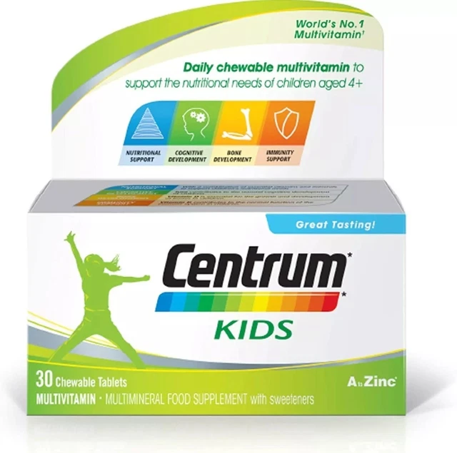 CENTRUM KIDS MULTIVITAMIN And Minerals - 30 Tablets £9.00 - PicClick UK