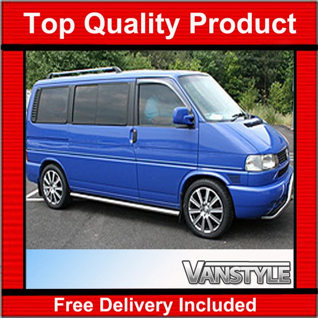 VW T4 TRANSPORTER Swb Side Bars Side Steps Stainless Steel Chrome ...