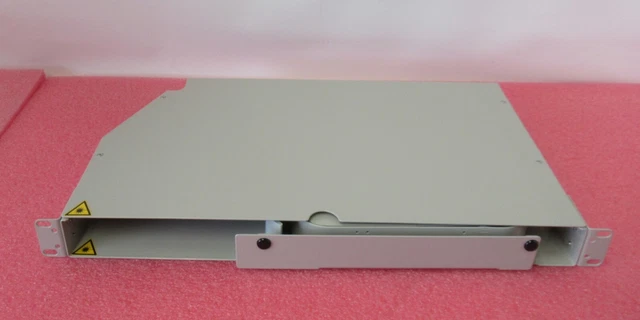 19& 1U WHITE Rack Mount Fiber Optic Patch Panel 4 Loaded SC Multimode ...