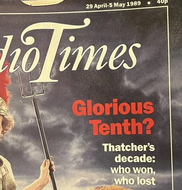 RADIO TIMES 1989 29 April 1980s TV Advertising Margaret Thatcher £1.71 ...