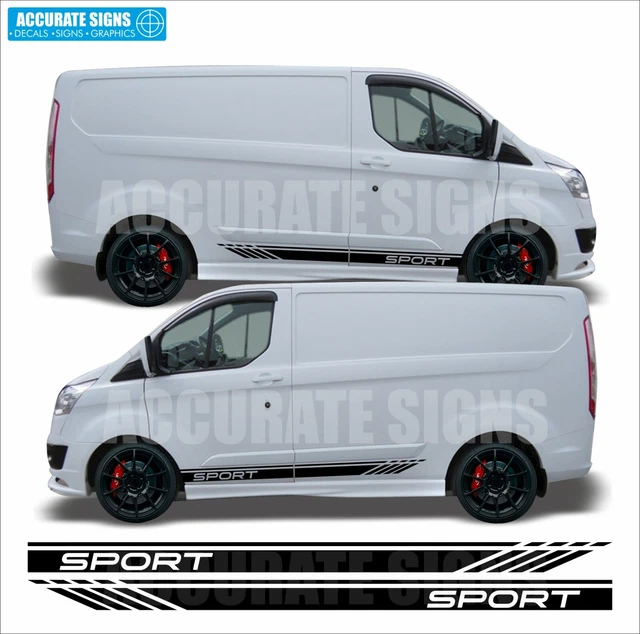 SIDE STRIPES FOR Ford Transit Custom Stickers Decals Vinyl Graphics £21 ...