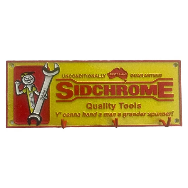 CAST IRON SIDCHROME Key Rack Sign 30cm - Man Cave $41.95 - PicClick AU