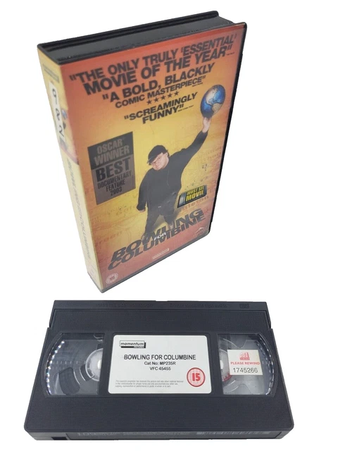 BOWLING FOR COLUMBINE VHS Big Box Ex Rental Video 2002 Cert 15 £9.99 - PicClick UK