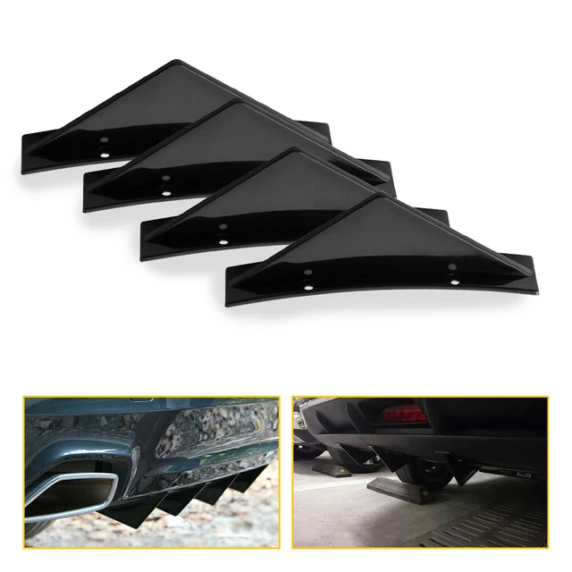 UNIVERSAL BUMPER LIP Diffuser Rear Spoiler Shark Fin Splitter Trim Cap ...