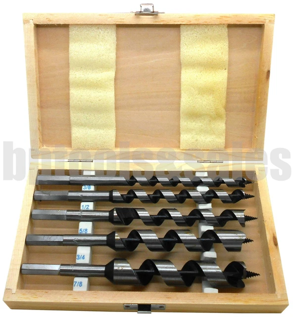 Wood Boring Drill Bits 8-Piece Extra Long Auger Drill Bit Set - 18 Inch ...