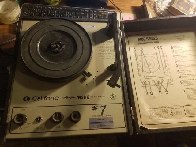 VINTAGE CALIFONE 1420K Phono Solid State Record Player (16 33 78 45 ...