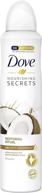 DOVE NOURISHING SECRETS Coconut & Jasmine Flower Anti-perspirant Deodorant £12.35 - PicClick UK