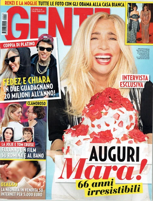 GENTE 2016/43=MARA VENIER=KYLIE Minogue=Bob Dylan=Chiara Ferragni ...