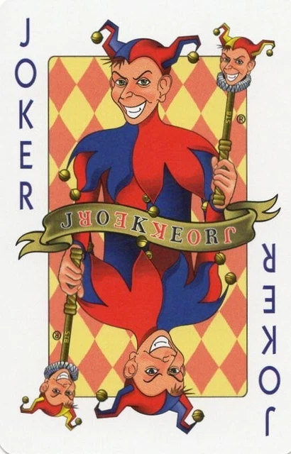 RARE MODERN &JOKER& Wearing a Blue/Red Costume" JOKER Play Card #74 £14 ...