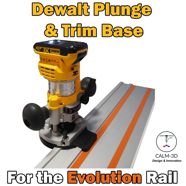 DEWALT DCW600 PLUNGE & Trim Router Base for use on the Evolution Rail ...