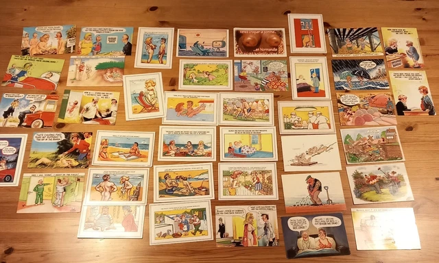 VINTAGE SAUCY NAUGHTY Rude Seaside Comic Humour Postcards Bamforth Job ...