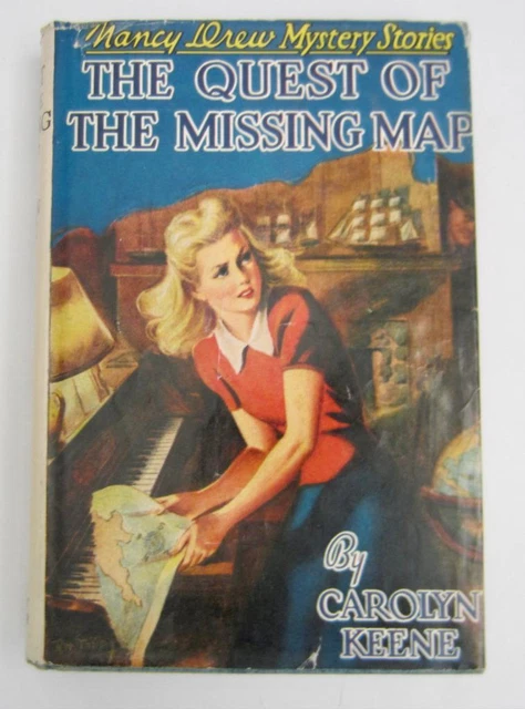 NANCY DREW #19 Quest of the Missing Map ~ Carolyn Keene Mystery HBDJ 25 ...
