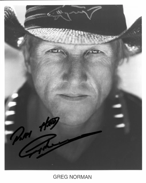 GREG NORMAN SIGNED 10x8 Photo Golf Open Championship Autograph ...