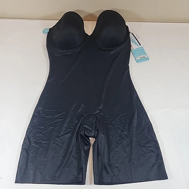 XL SPANX Suit Your Fancy STRAPLESS Cupped Mid-Thigh Bodysuit ...